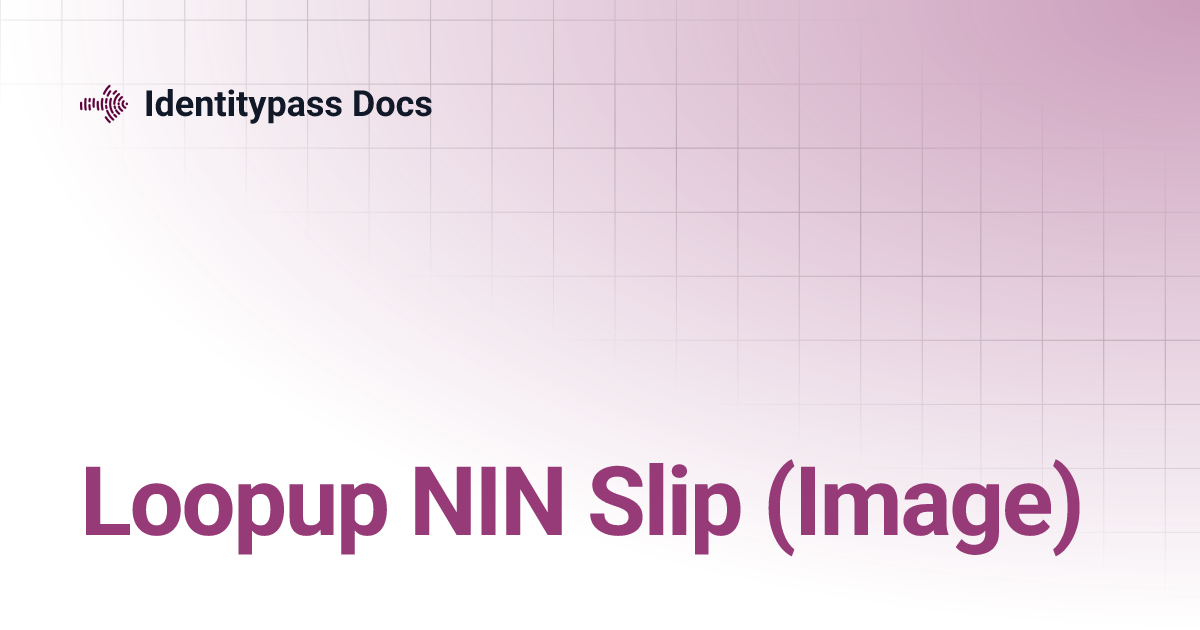 Loopup NIN Slip (Image) | Identitypass Docs