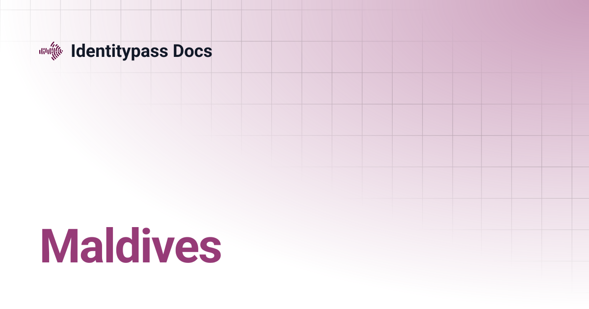 Maldives | Identitypass Docs